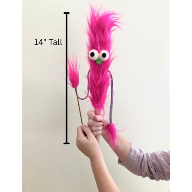 Fuzzy Lolli Pop Puppet With Character Card - Etsy