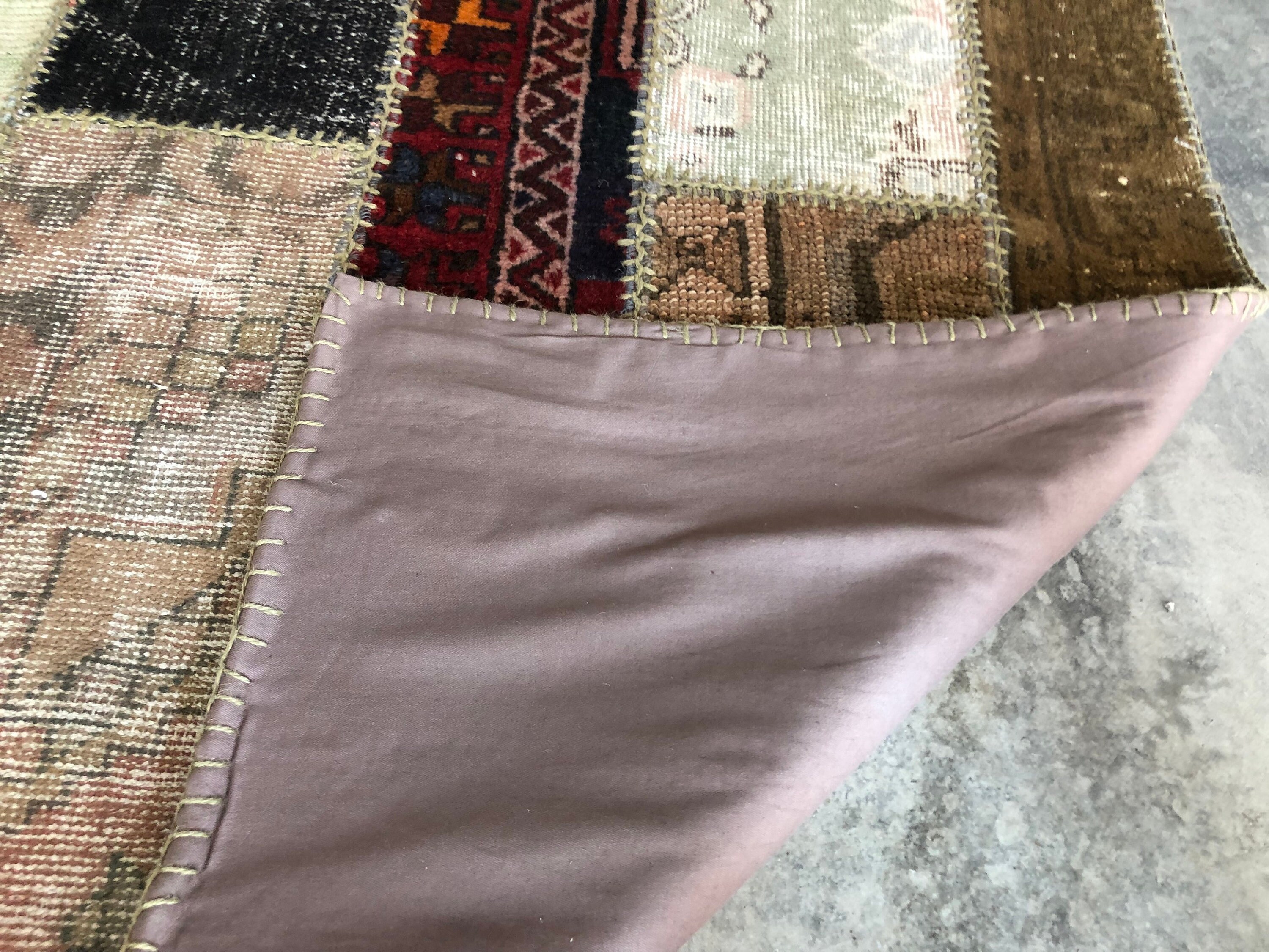 Colorful Patchwork Rug Patchwork Carpet 3.2 x 9.6 ft Oushak | Etsy