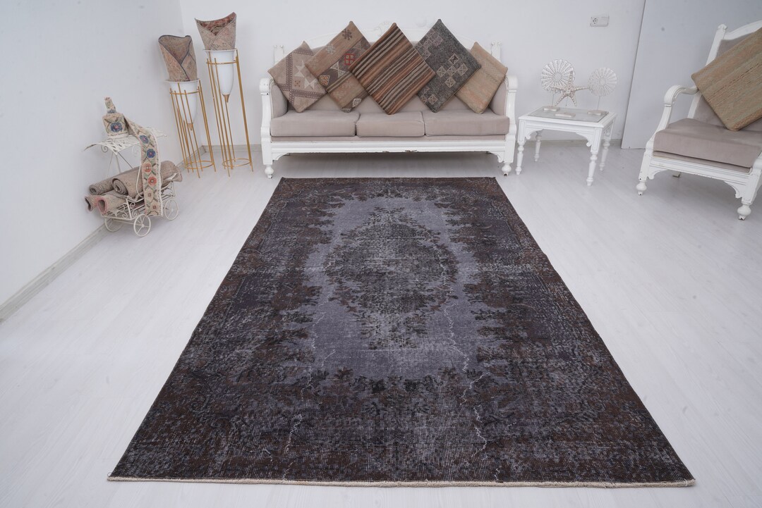 5x9 Rug, Faded Rug, Natural Rug, Turkish Rug, Vintage Rug, Oushak Rug ...