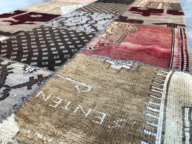 One of a Kind Patchwork Rug. 4.9 X 7.6 Ft. Handmade Oushak Rug - Etsy