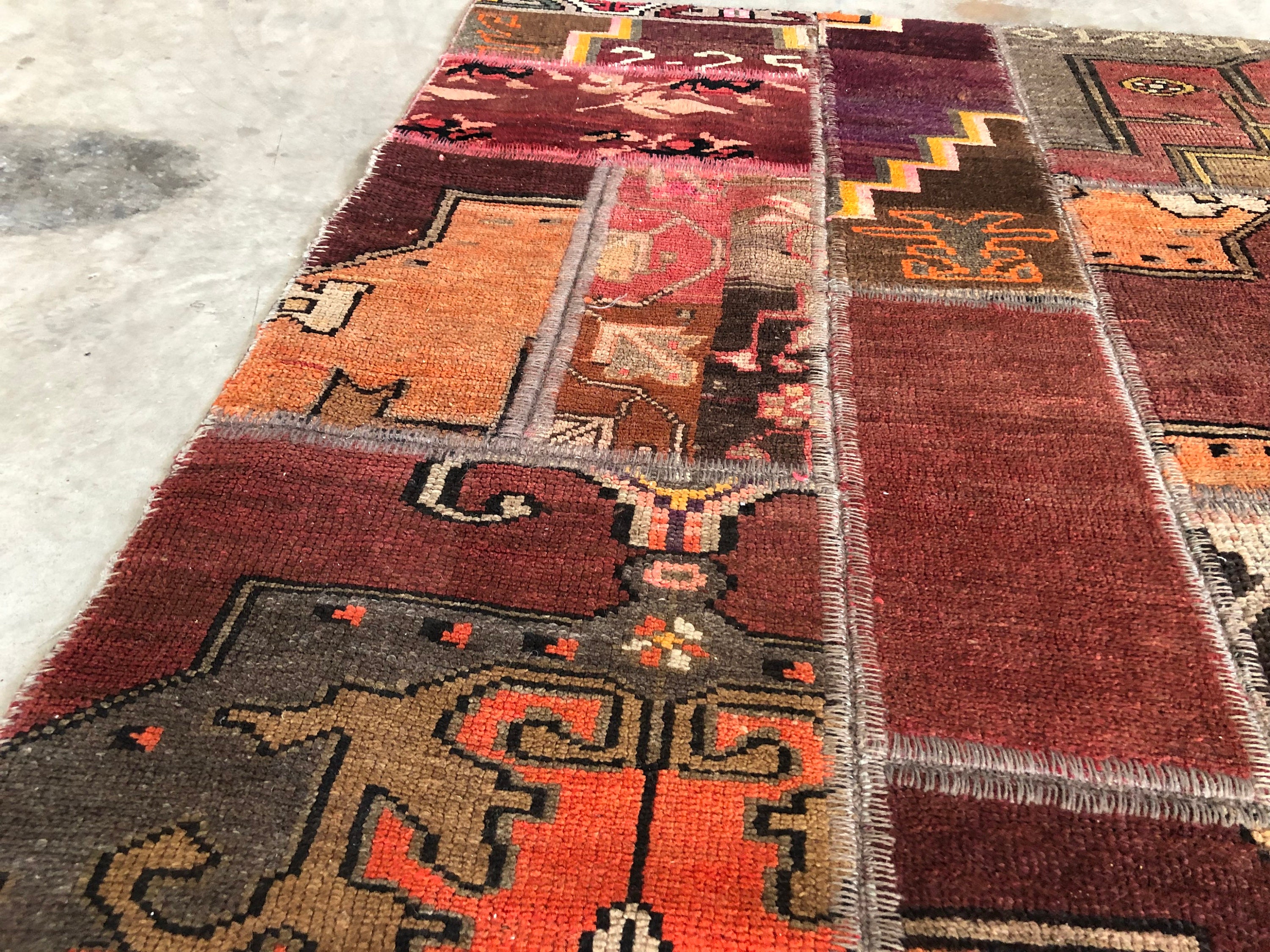 Patchwork 6.3 X 8.0 Ft Oushak Rug Vintage Rug Turkish Rug - Etsy