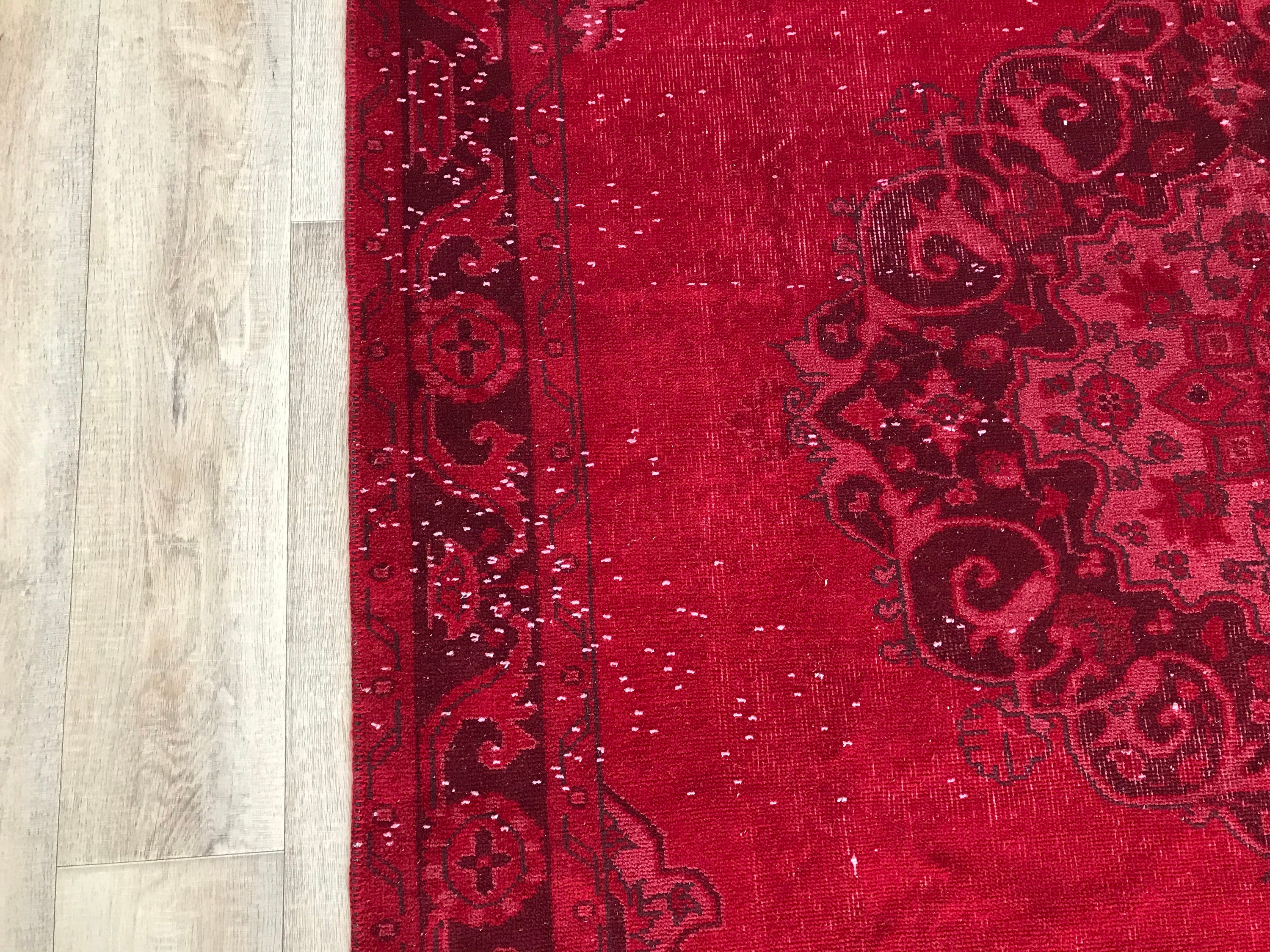 Large Rug Oushak Rug 6.4x10.2 Vintage Red Rug Turkish Rug | Etsy