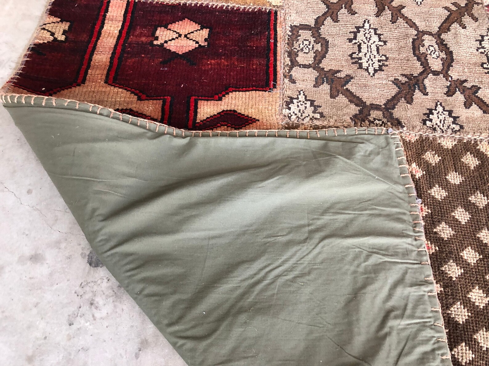 One of a Kind Patchwork Rug. 4.9 x 7.6 ft. Handmade oushak rug | Etsy