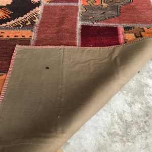 Patchwork, 6.3 X 8.0 Ft Oushak Rug, Vintage Rug, Turkish Rug, Handmade ...