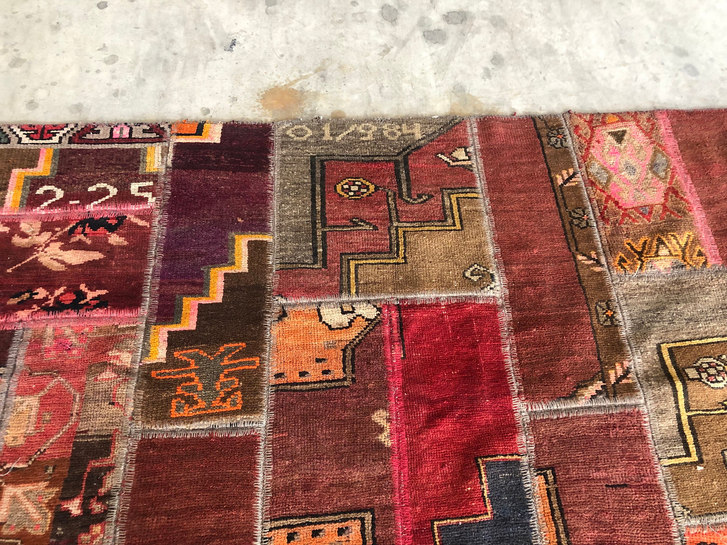 Patchwork 6.3 x 8.0 ft Oushak Rug Vintage Rug Turkish Rug | Etsy