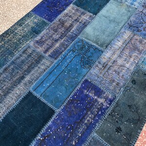 Turkish Patchwork Vintage Oushak Rug, Runner Rug, Patch Carpet ...