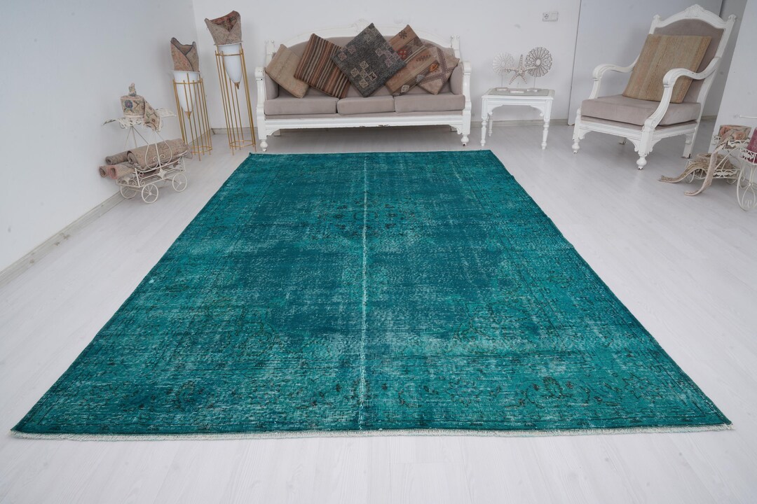 7x11 Rug, Oversize Rug, 7x11 Turkish Rug, Vintage Rug, Oushak Rug ...