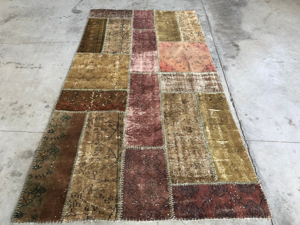 Turkish Runner Rug Patchwork Patchwork Carpet 4.6 X 9.5 Ft - Etsy
