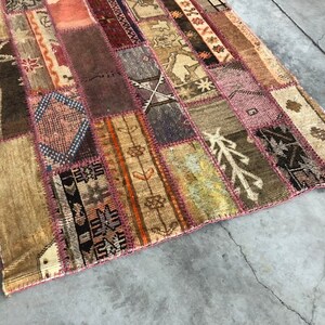 Vintage Patchwork Rug. Turkey Rug Runner, Colorful Runner 4.2x9.4 Ft ...