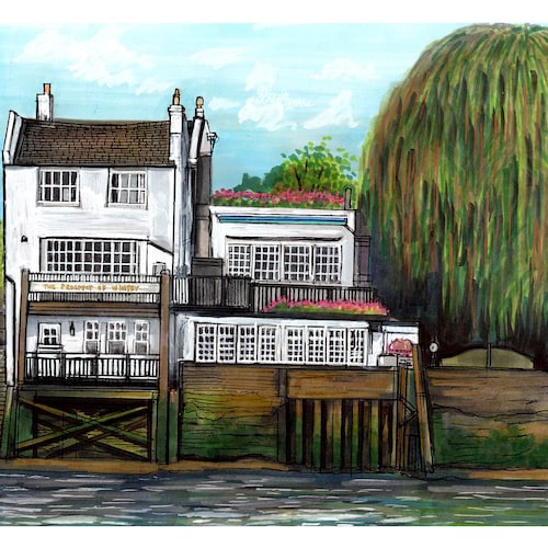 Prospect of Whitby Pub Wapping London Illustration Art Print - Etsy
