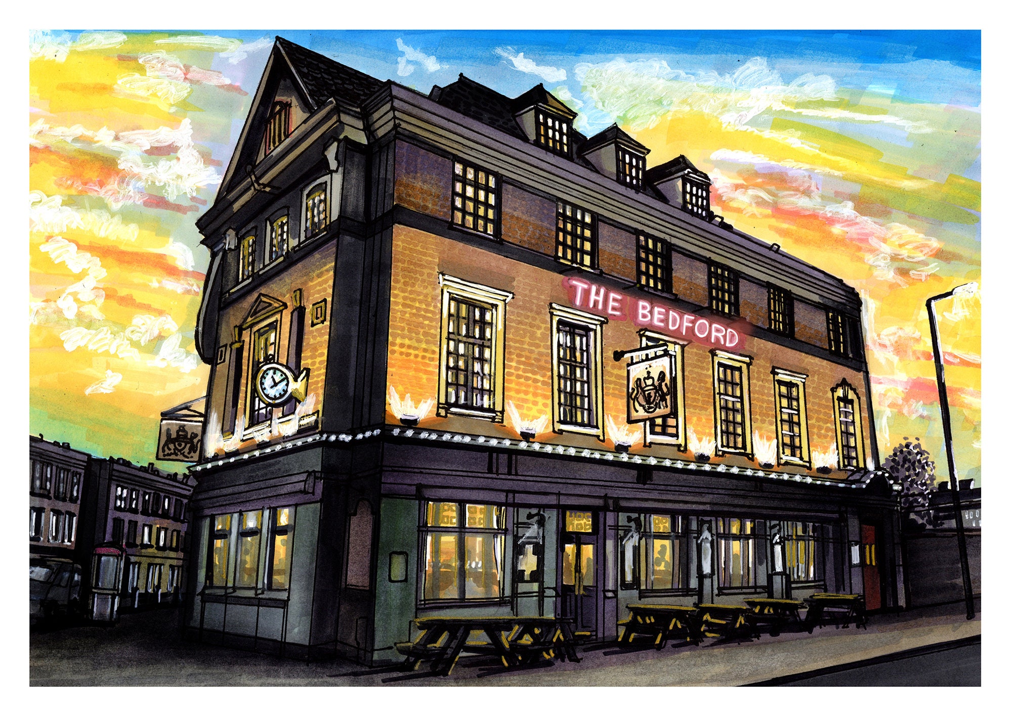 The Bedford Pub, Balham, South London - Etsy