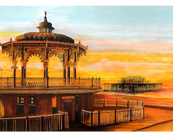 Bandstand Drawing | Etsy UK