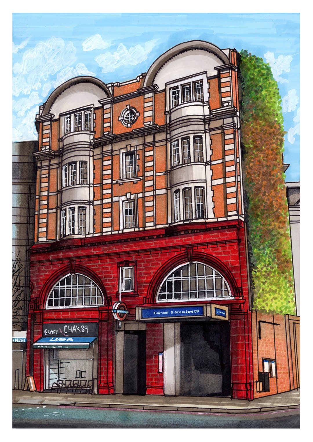 Illustration of Elephant & Castle Underground Station, Northern Line ...