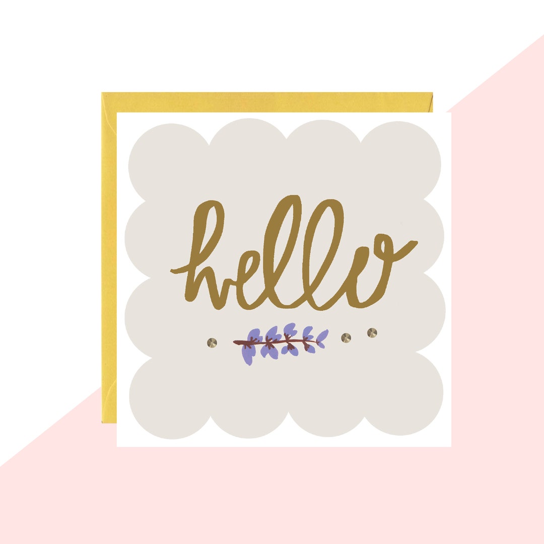 Lottie Simpson 'hello' Card - Thinking of You Card - Just Because Card ...