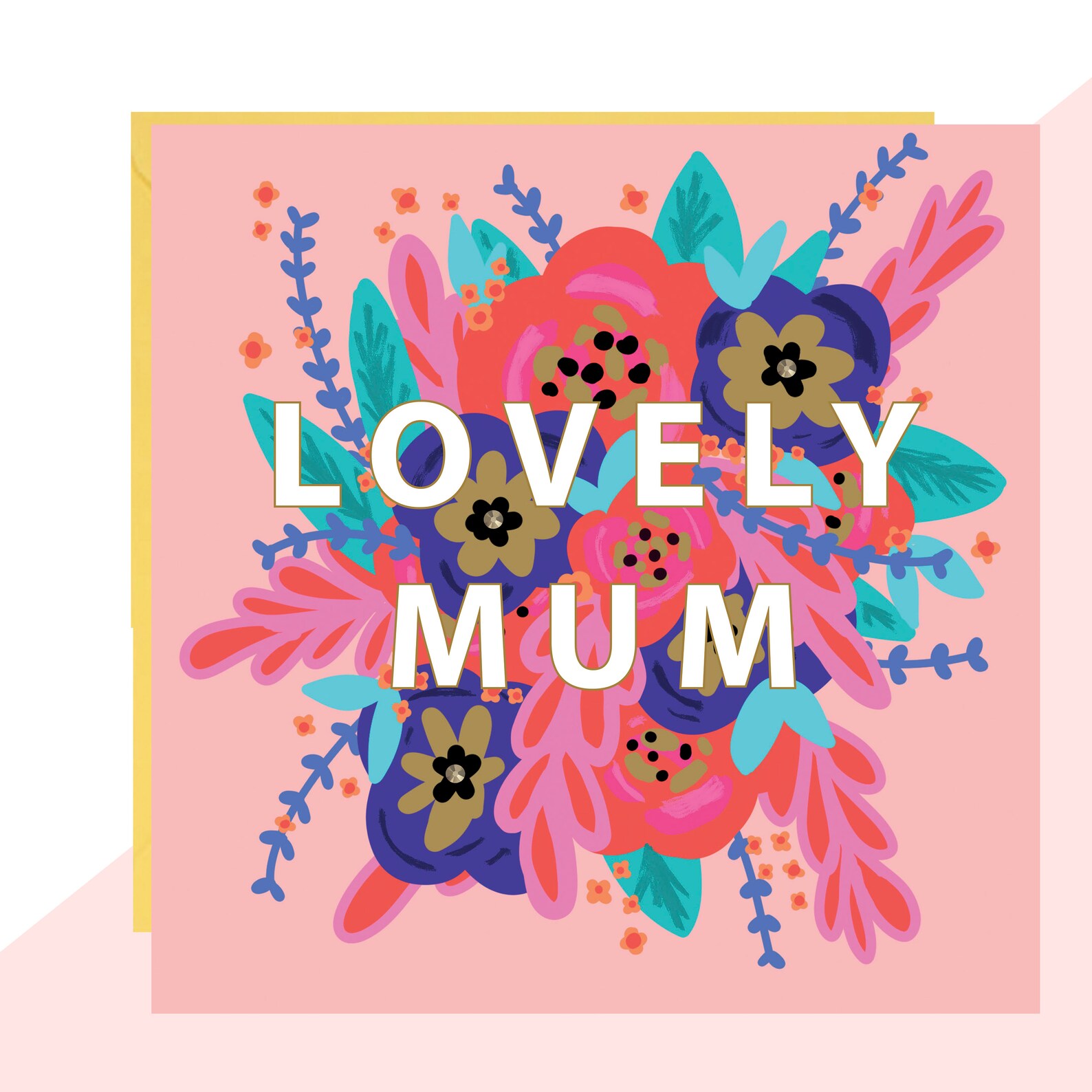 Lovely Mum Floral Card Mum Card Lovely Mum Birthday Card Mothers Day ...