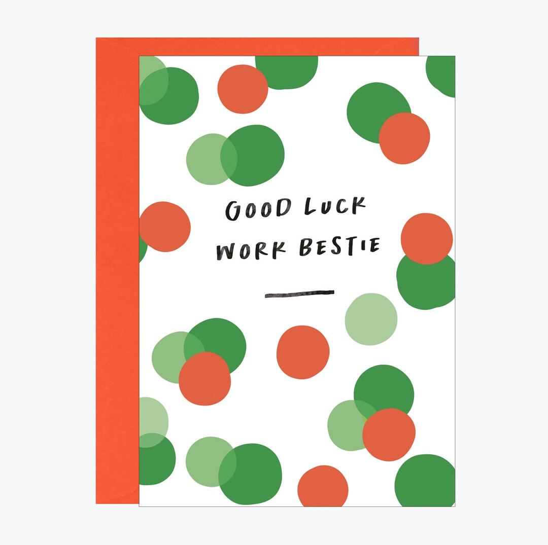 Good Luck Work Bestie Card - Etsy