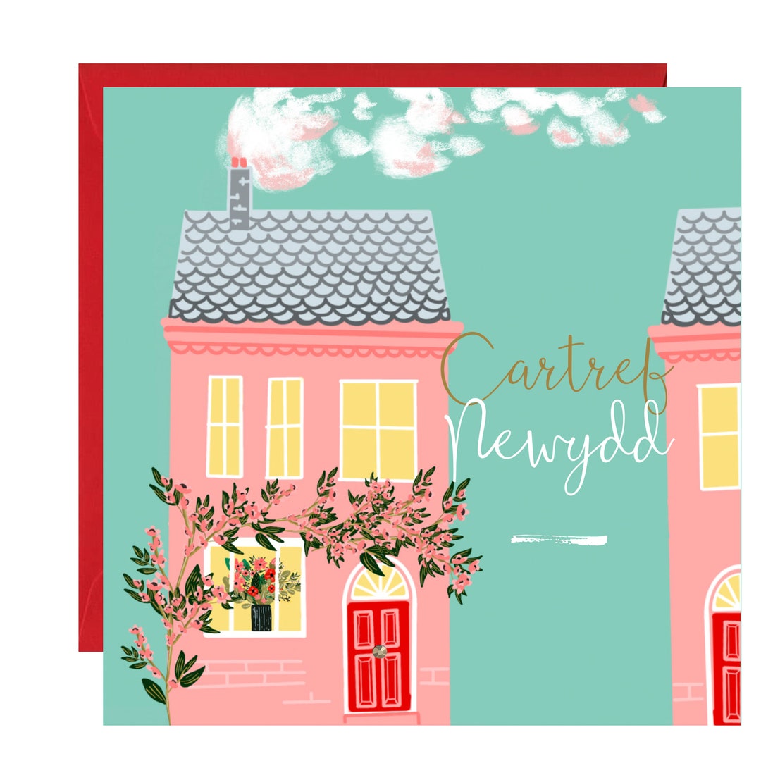 Welsh Language - Cartref Newydd Card - Etsy