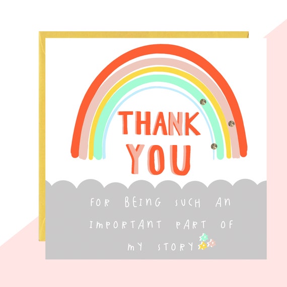 Thank You Story Card Thank You Teacher Card Thank You | Etsy