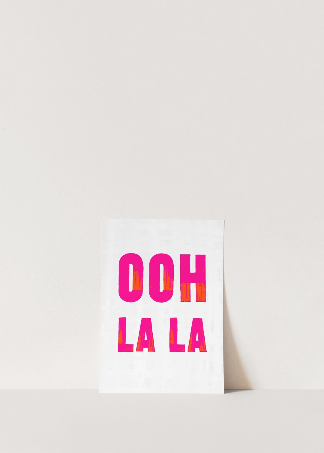 Ooh La La Neon Quote Print - Fluorescent Ink - A4-A3 - Gallery ...