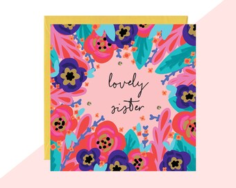 Lottie Simpson 'happy Birthday Mum' Floral Mini Card | Etsy