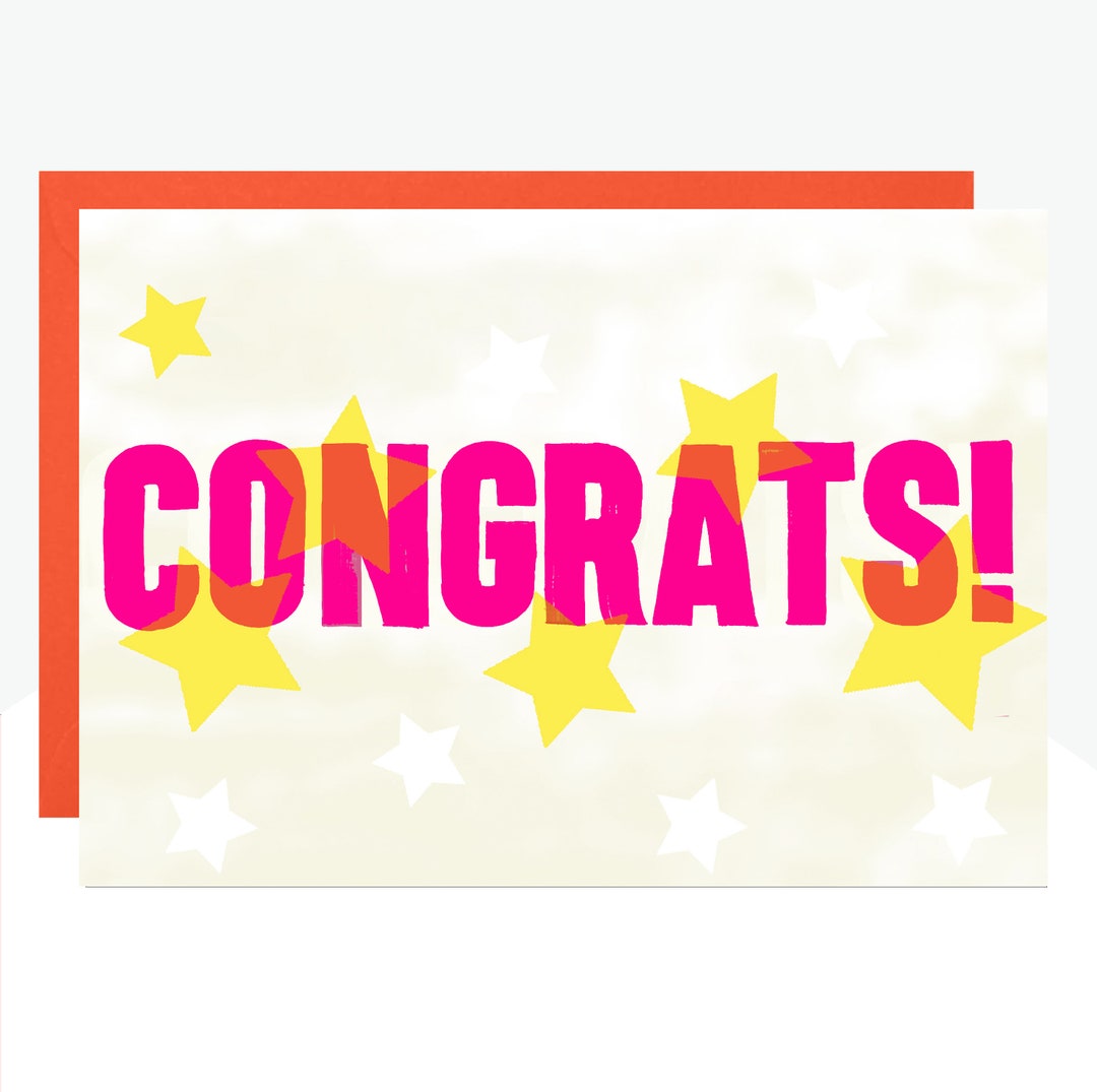 Congrats! Card - Etsy
