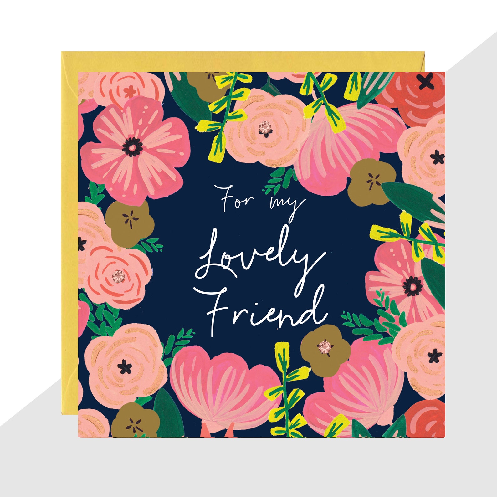 Lottie Simpson 'for My Lovely Friend' Floral Card Friend Birthday Card ...