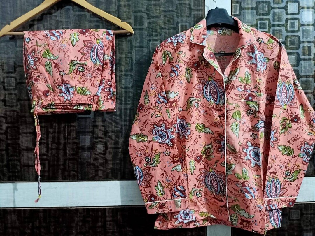 M Size Floral Print Night Shut Pajama Set's for Women Evening ...