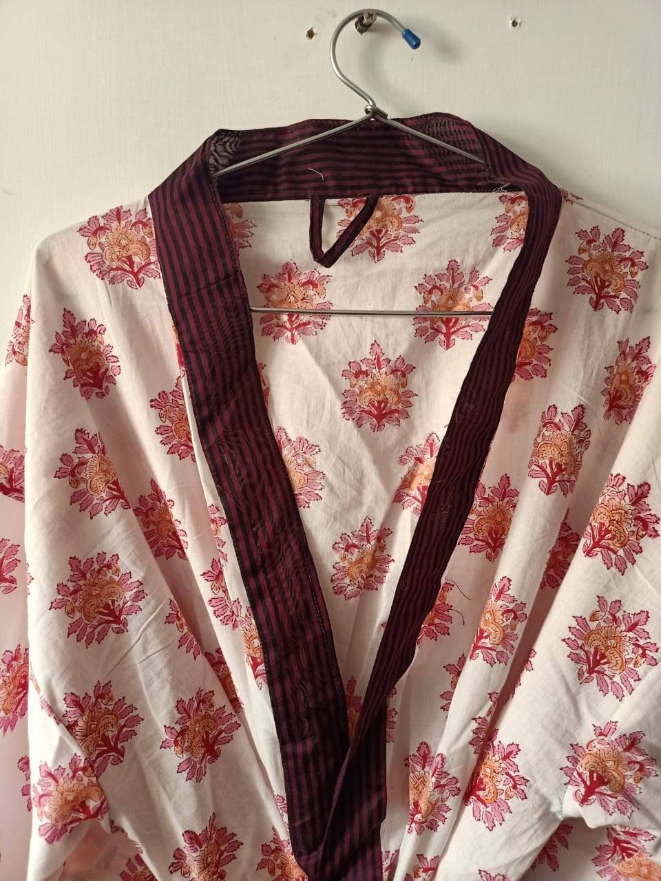 Indian Cotton Robe Bridesmaid Robes Kimono Floral Print Summer - Etsy