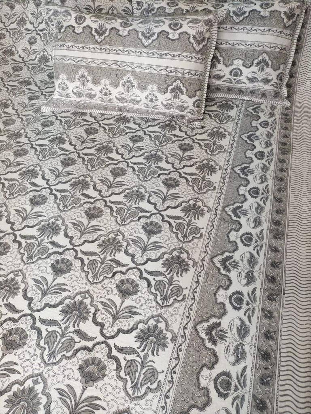 Block Print Sheet Sets,indian Cotton Flat Sheet,sheet Sets, Handblock ...