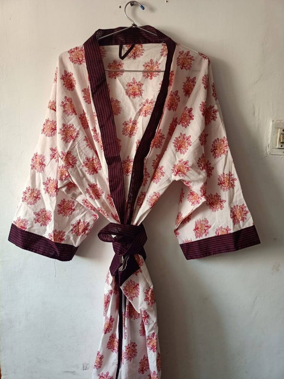 Indian Cotton Robe Bridesmaid Robes Kimono Floral Print Summer - Etsy