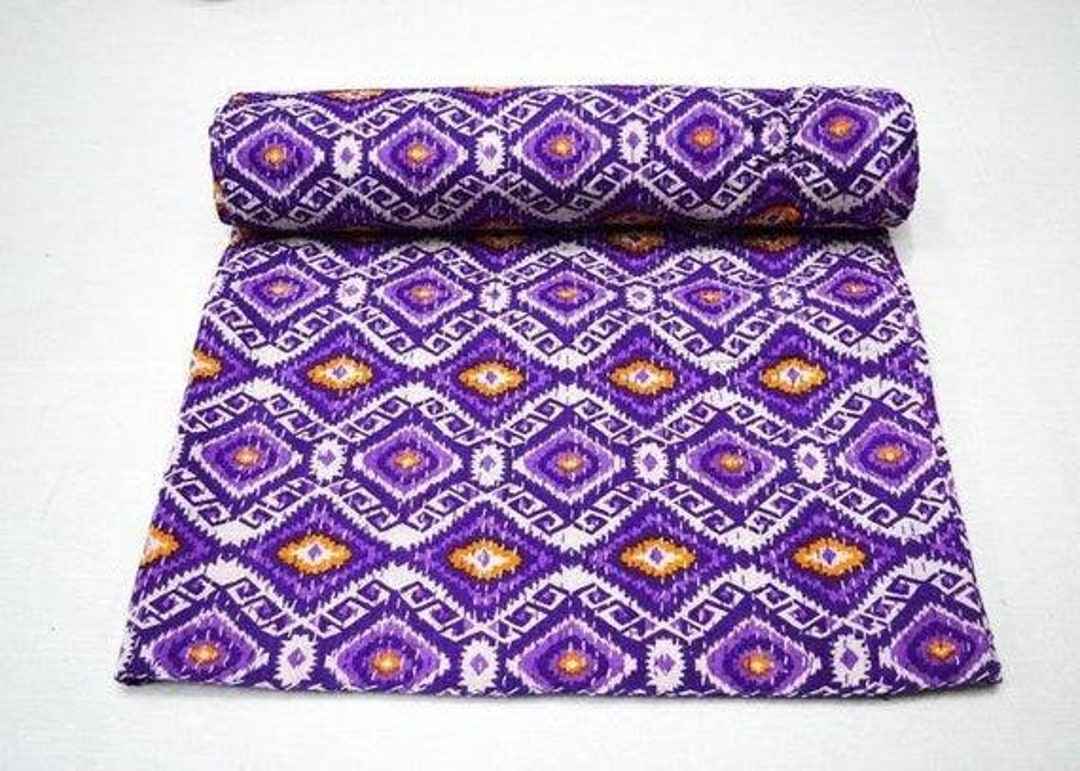 Indian Kantha, Kantha Throws, Indian Handmade Kantha Quilt, Kantha ...