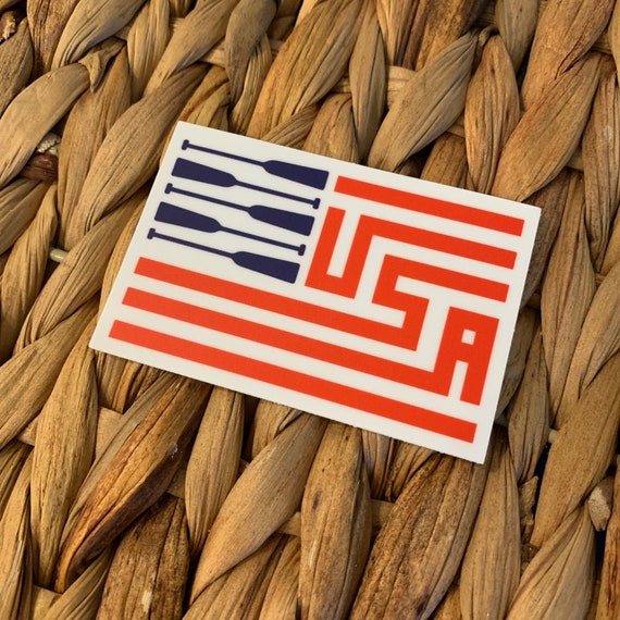 USA PADDLE FLAG Sticker | Etsy