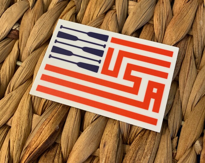USA PADDLE FLAG Sticker - Etsy