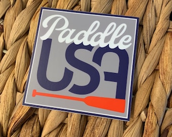 USA PADDLE FLAG Sticker | Etsy
