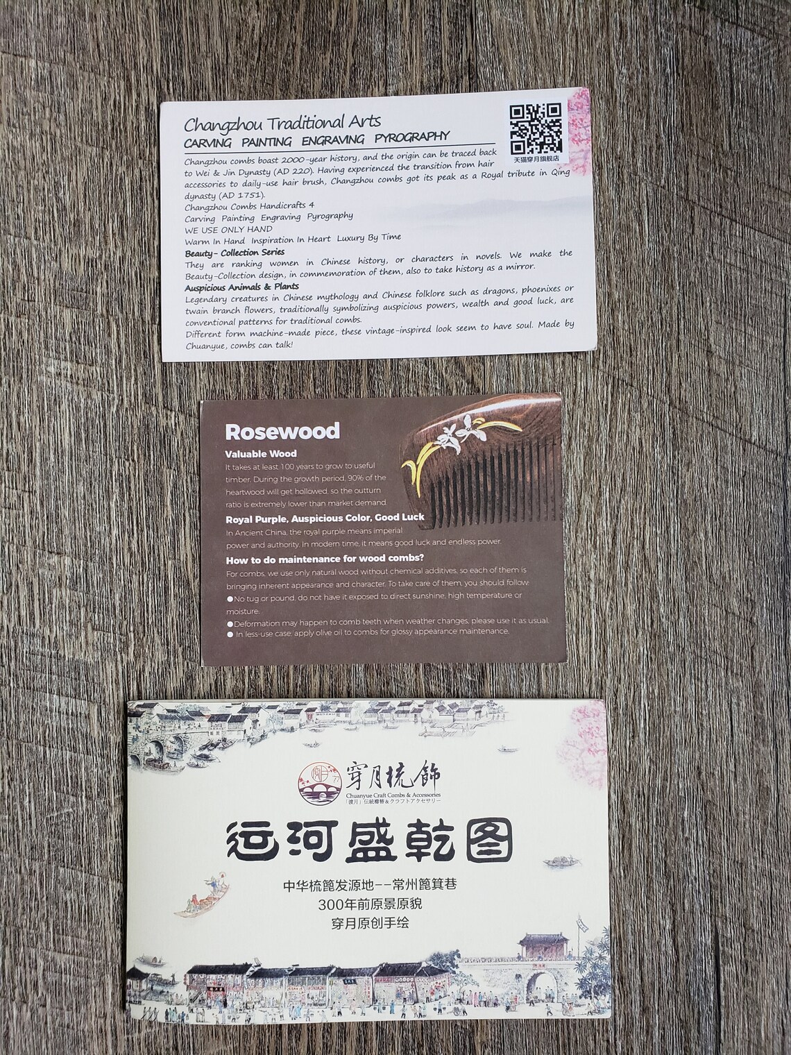 Hand Painted Chuanyue Comb Set - Etsy