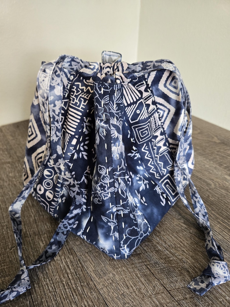 Japanese Rice Bag, Cotton Bag, Drawstring Bag, Patchwork Style Bag With ...