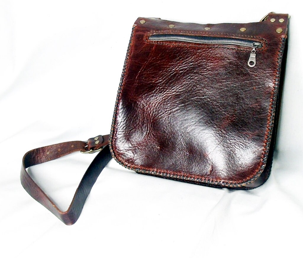 Brown Waxed Leather Conductor Bag - Etsy