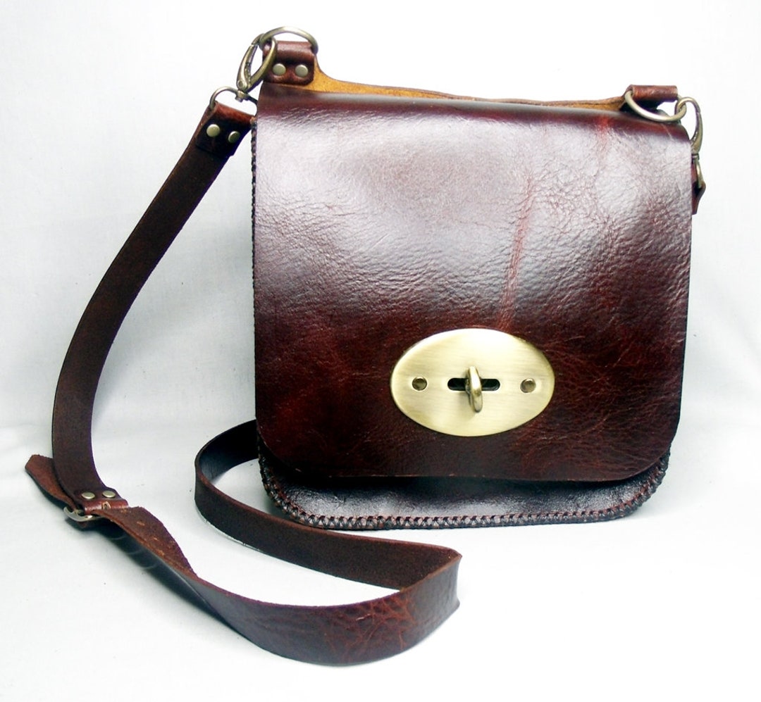 Brown Waxed Leather Conductor Bag - Etsy