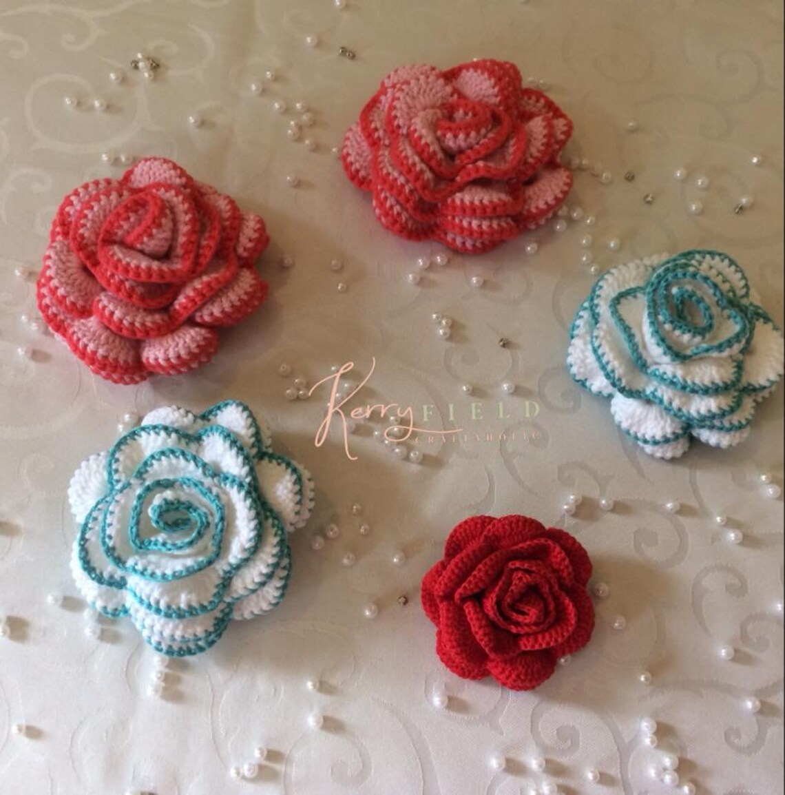 How to Crochet a Beautiful Rose Written Pattern UK & US Versions ...