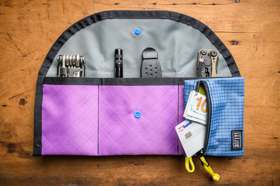 Bike Tool Roll / Saddle Bag W/ Detachable Trail Wallet / Waterproof ...