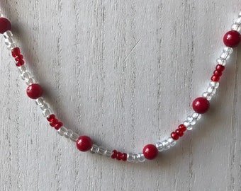 Red jewelry set | Etsy