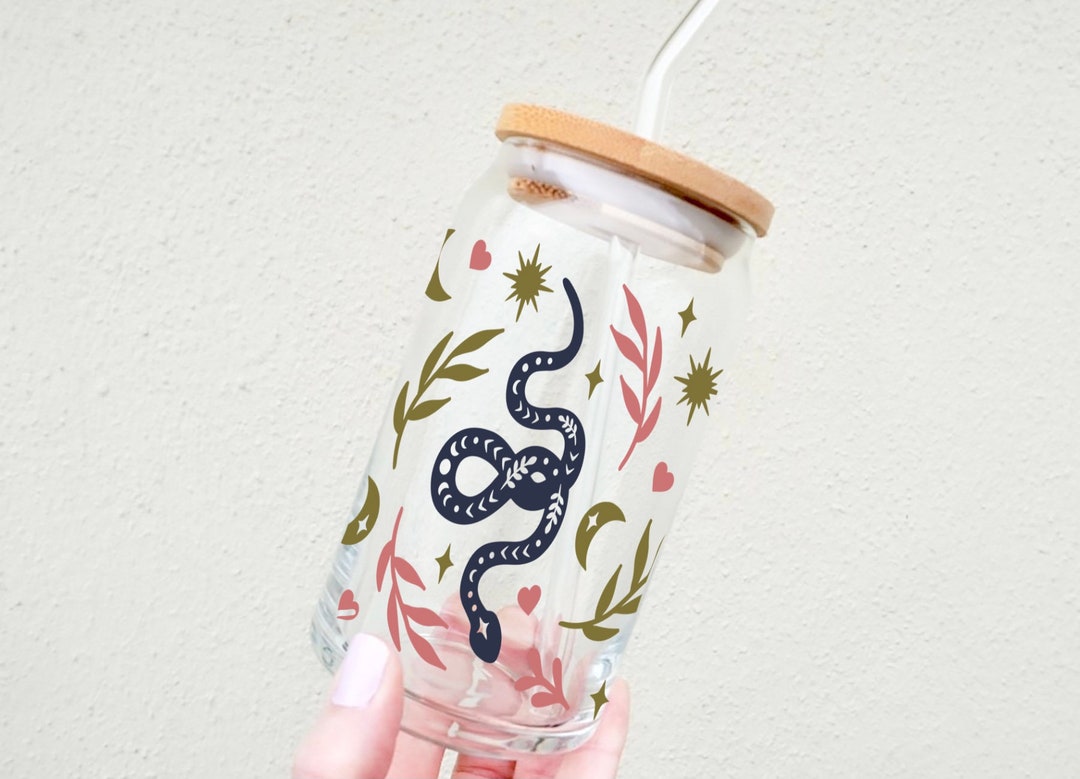 Boho Snakes Mug, Snake, Snake Mug, Snake Iced Coffee Mug, Iced Coffee ...