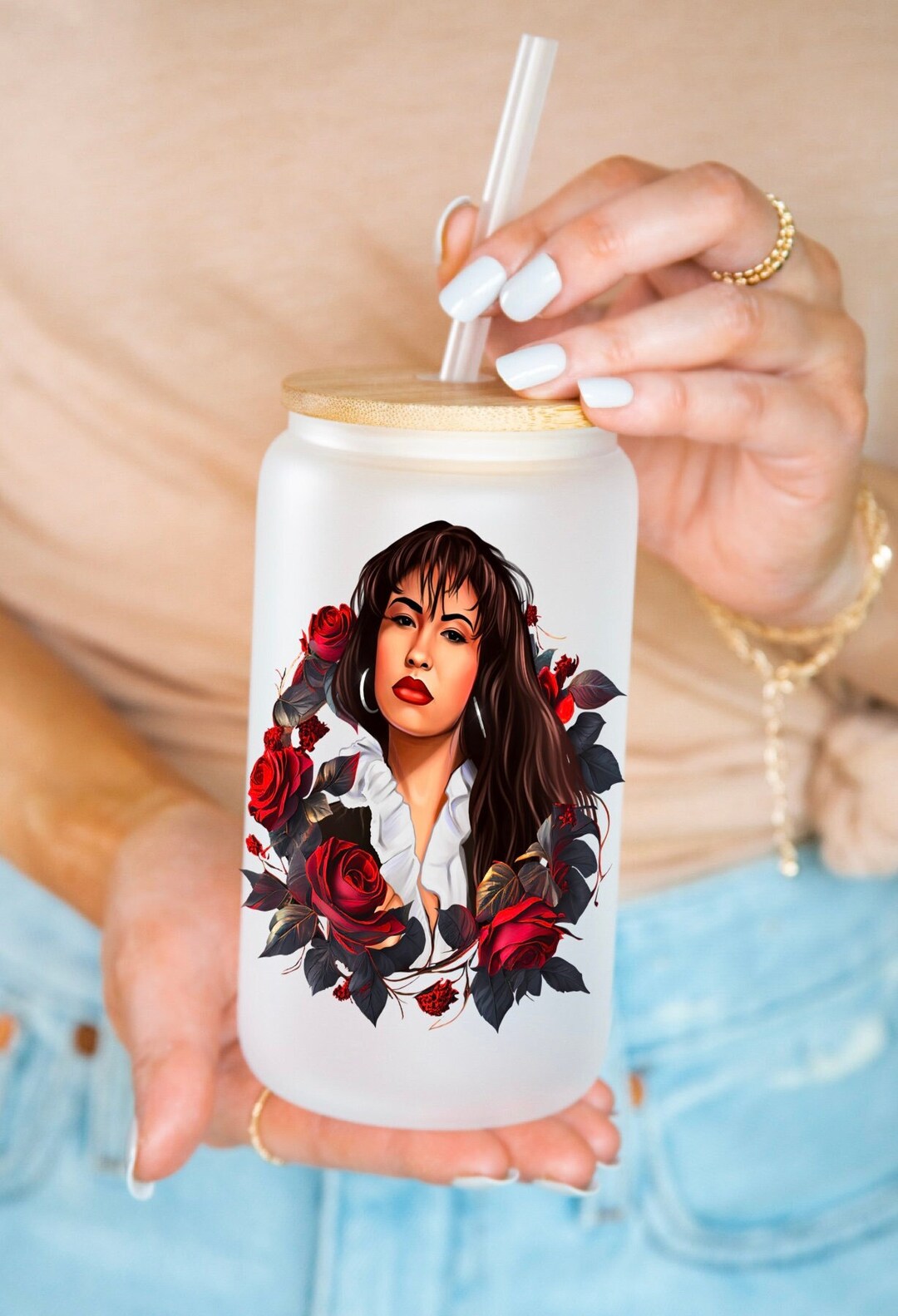Selena Cup, Iced Coffee Mug, Sublimated Mug, Selena Mug, Selena ...