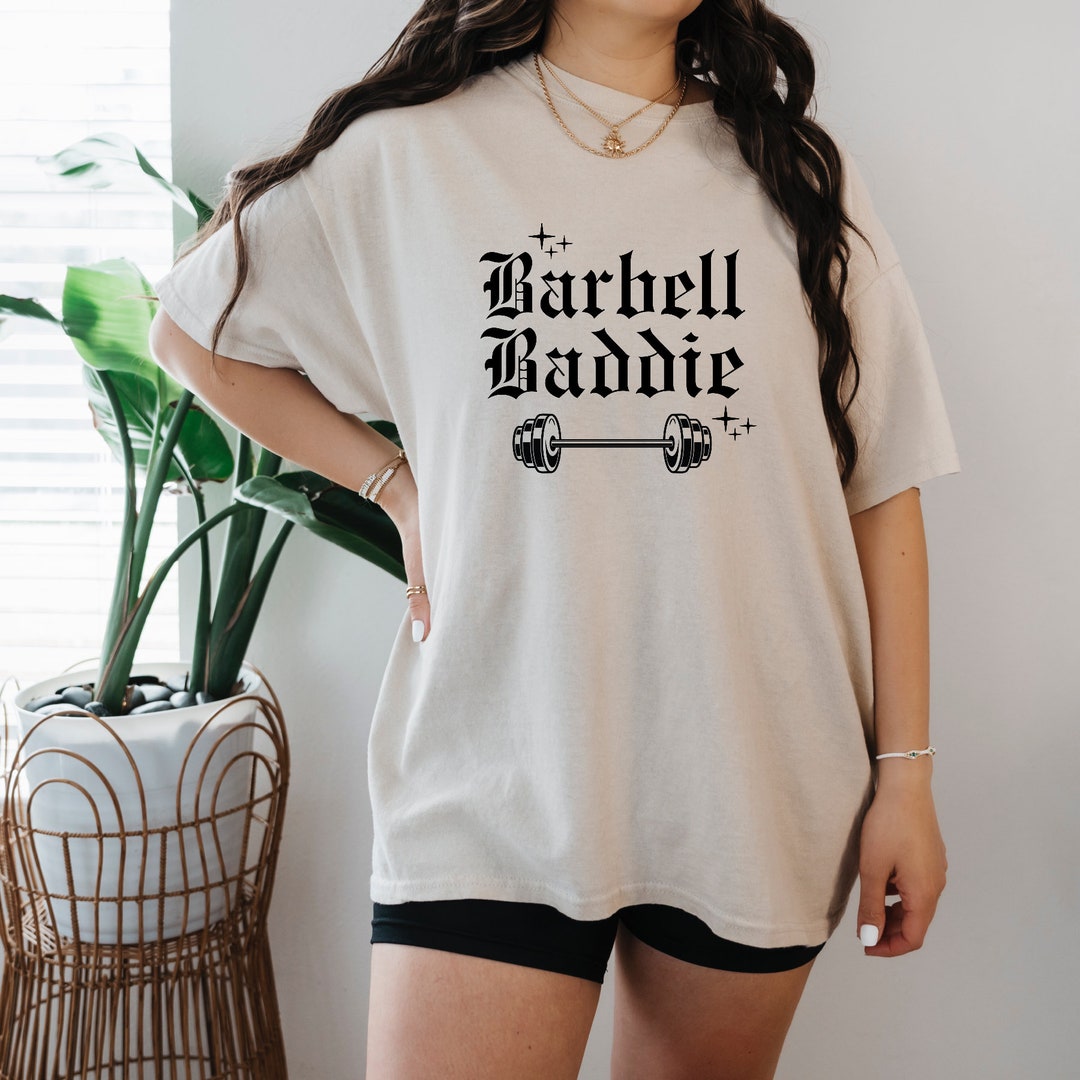 Barbell Baddie Tee, Tee, Shirt, Barbell Baddie, Workout, Workout Shirt ...