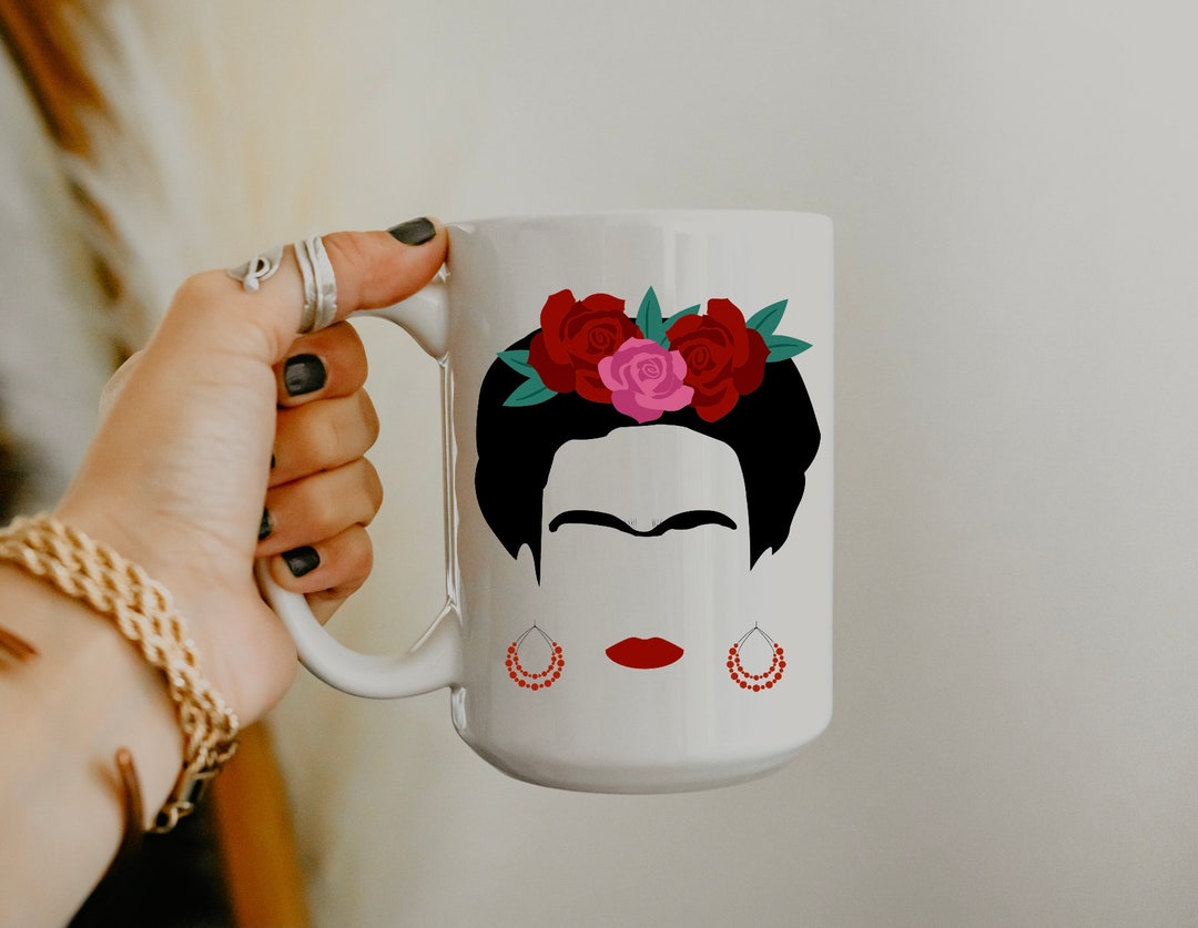 Frida Kahlo Mug, Coffee Mug, Cute Mug, Frida Kahlo, Frida Mug, Frida ...