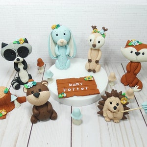 Woodland Cake Topper Woodland Animals Cake Topper Forest | Etsy