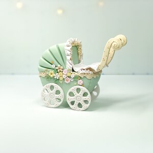 Baby Carriage Cake Topper, Stroller Cake Decoration, Baby Shower ...