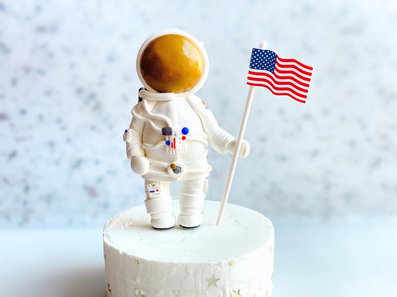 Astronaut Cake Topper Space Cake Topper Space Explorer Cake - Etsy
