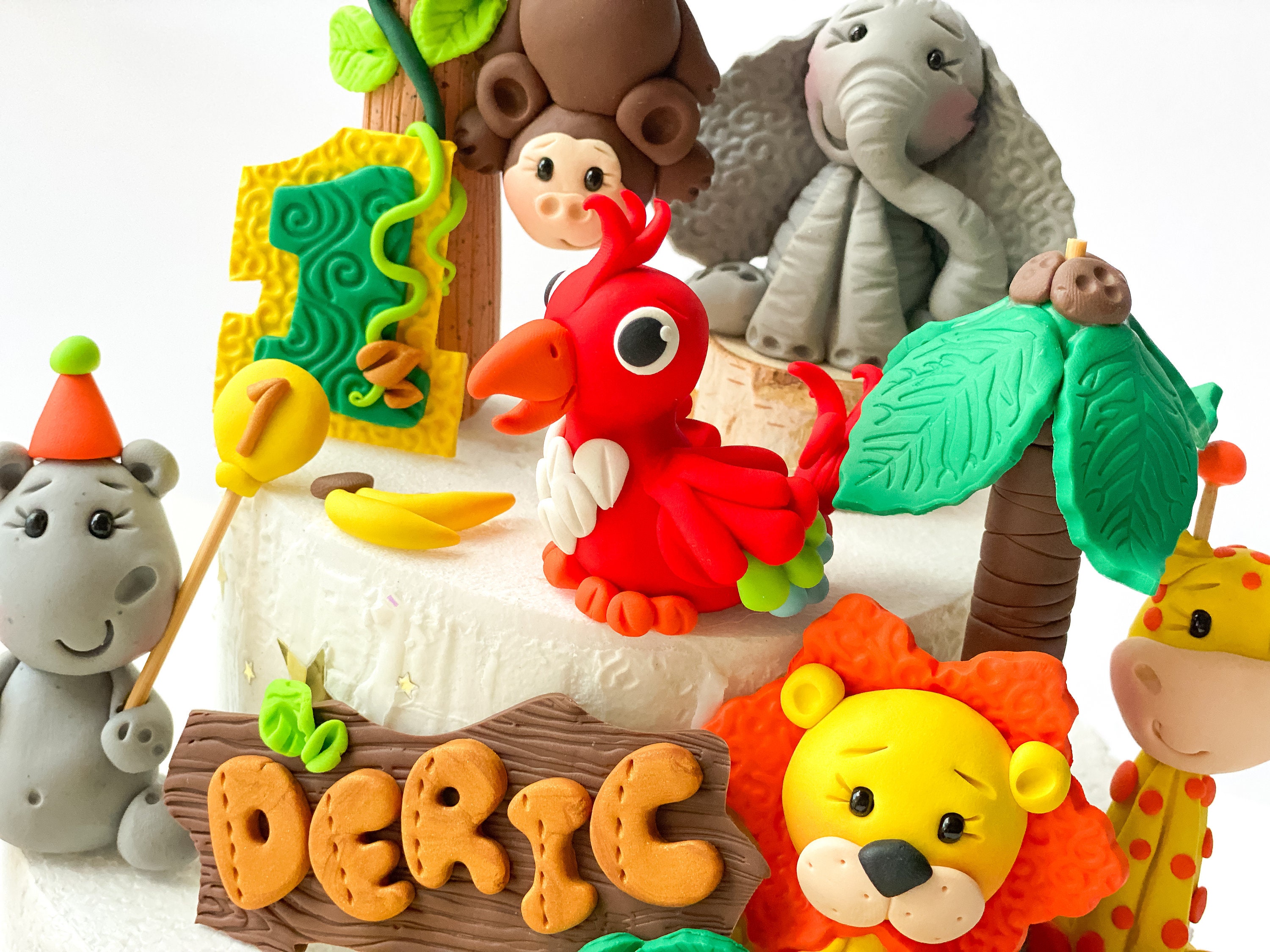 Safari Cake Topper Safari Animals Cake Topper Wild Animals - Etsy