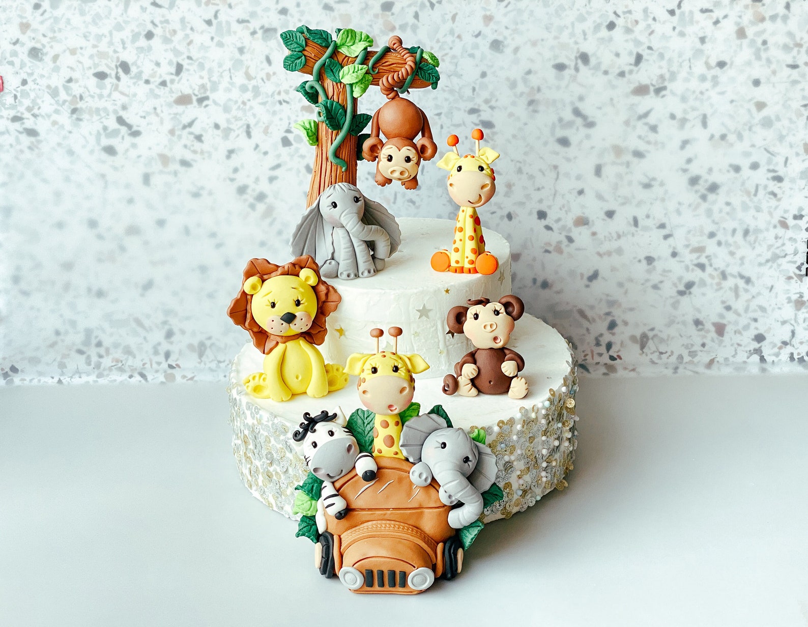 Safari Cake Topper Safari Animals Cake Topper Wild Animals - Etsy